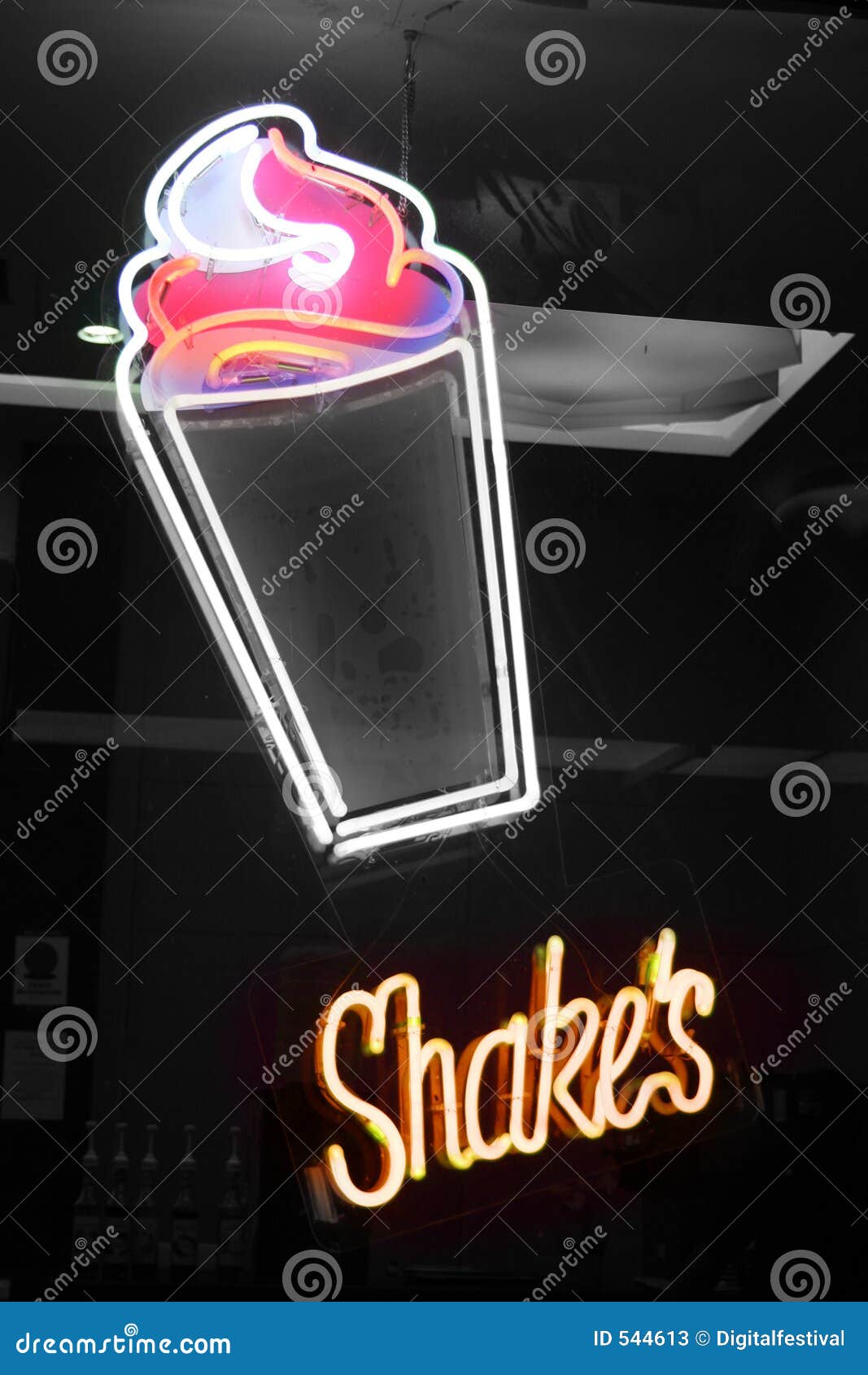 Shakes neon sign stock image. Image of delhi, sign, insignia - 544613