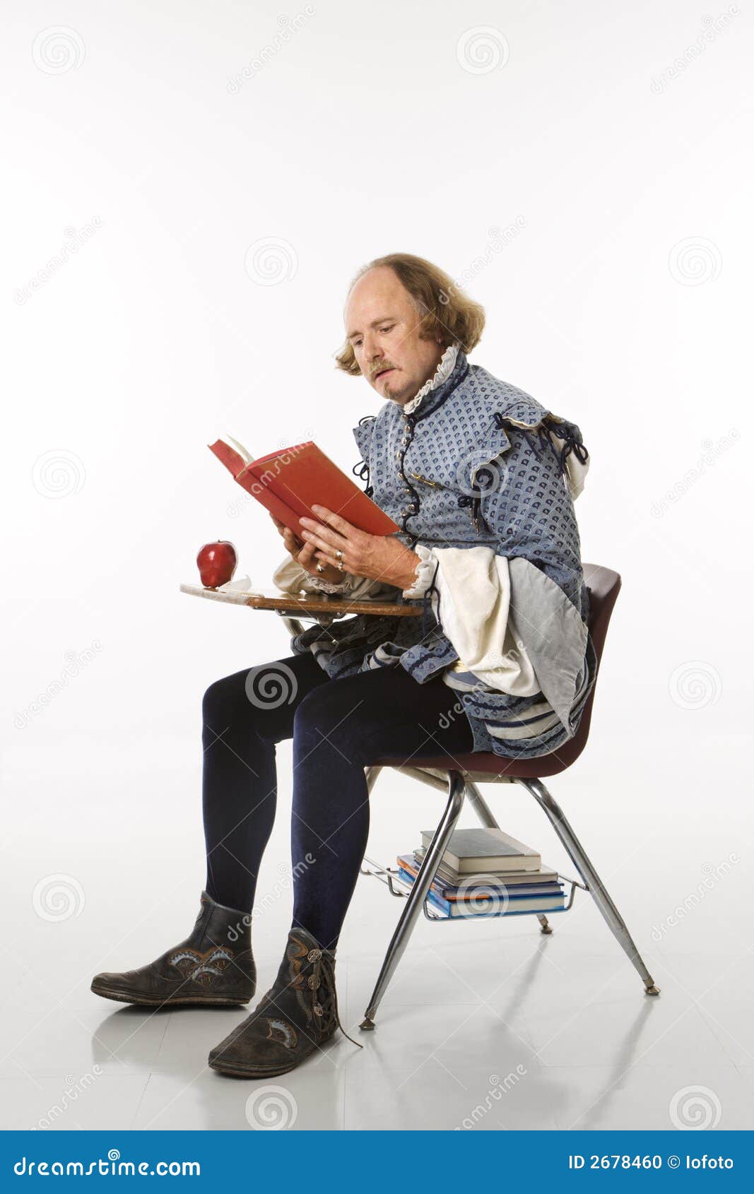 Shakespeare in School Desk. Stock Photo - Image of full, adult: 2678460