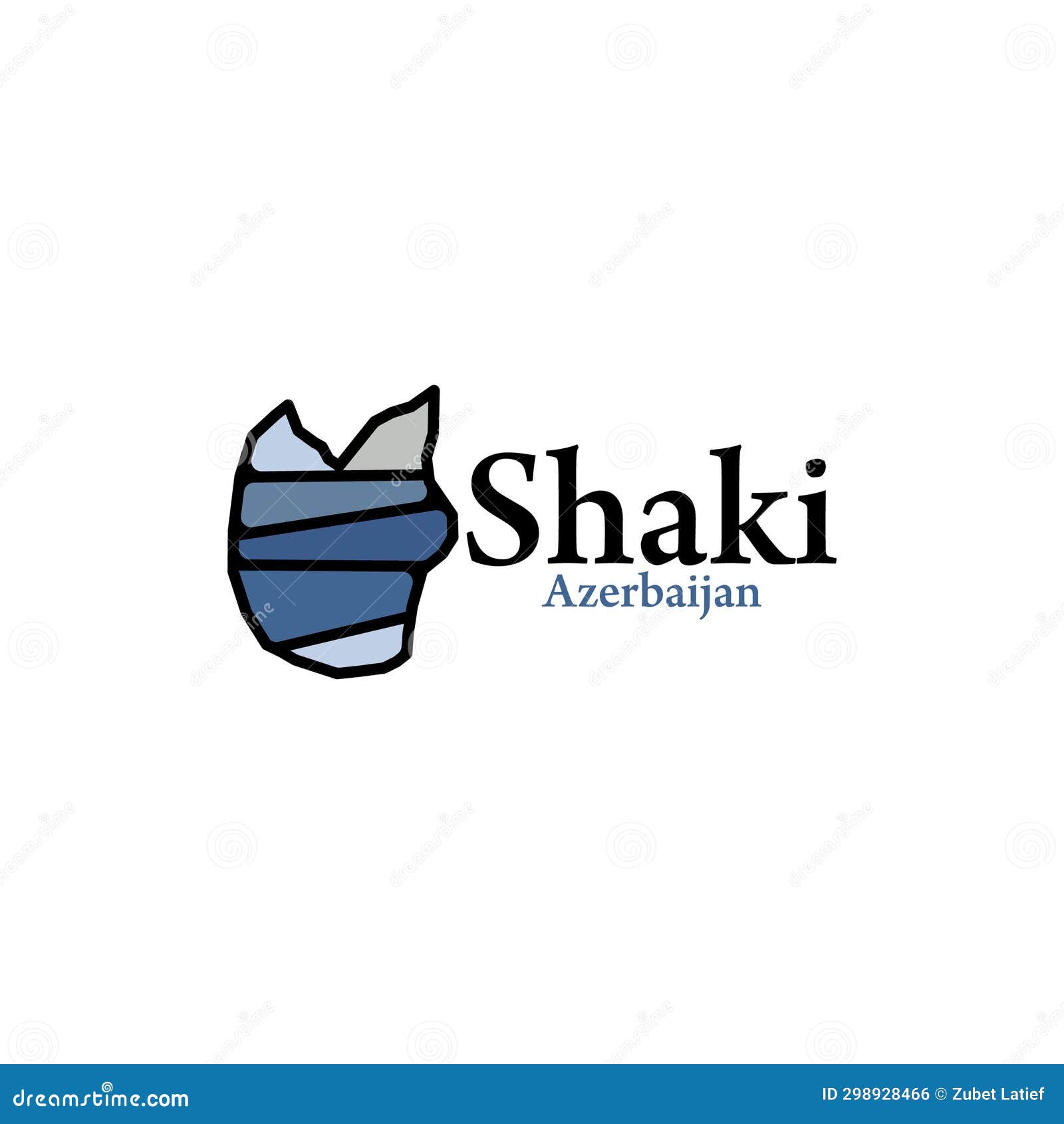 Shaki Azerbaijan Map, Map of Azerbaijan with Main Cities, Isolated ...