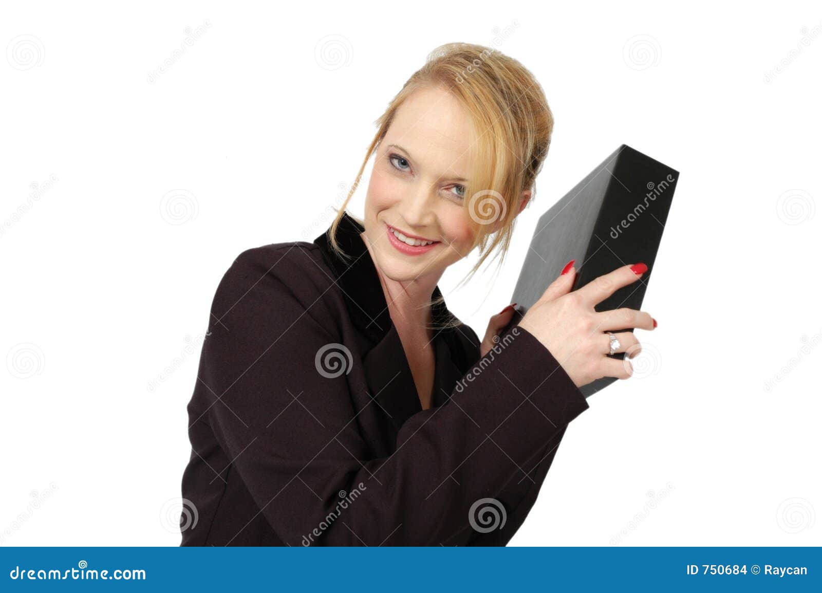 Shaking a Black Box stock photo. Image of female, nails - 750684
