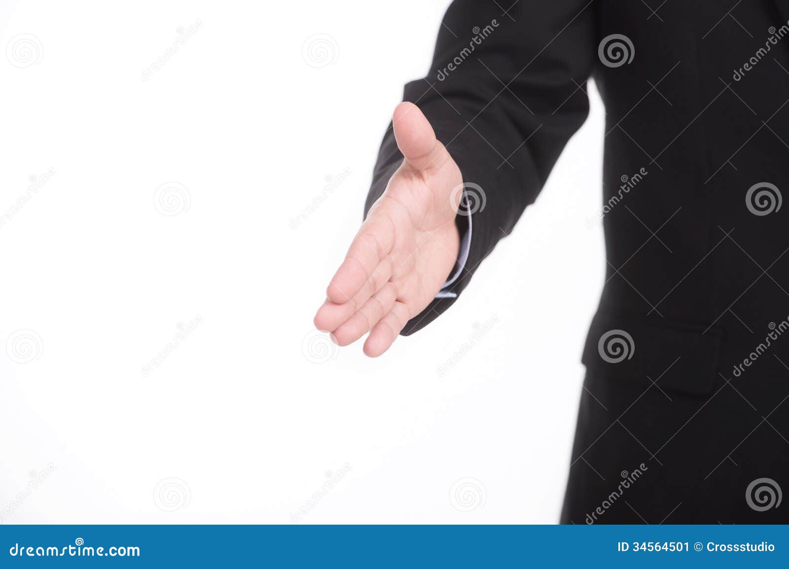 Shaking hand. stock image. Image of office, isolated - 34564501