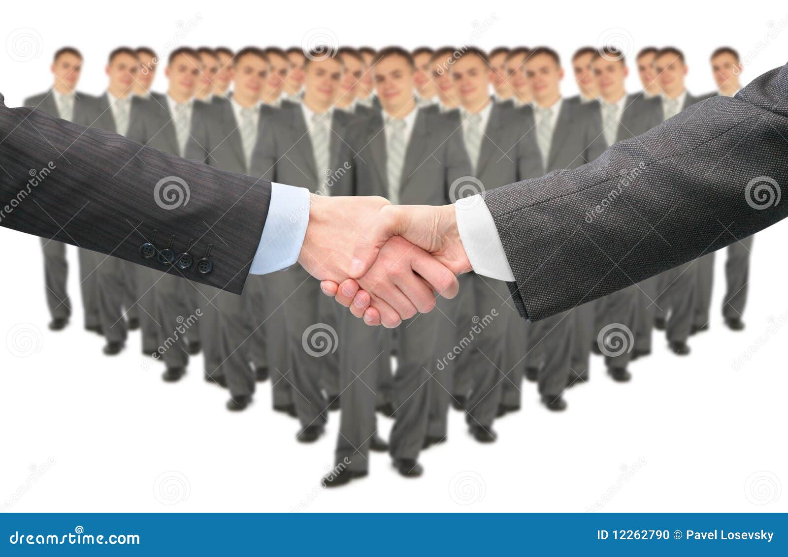 Shaking Hands and Big Business Group Collage Stock Photo - Image of ...