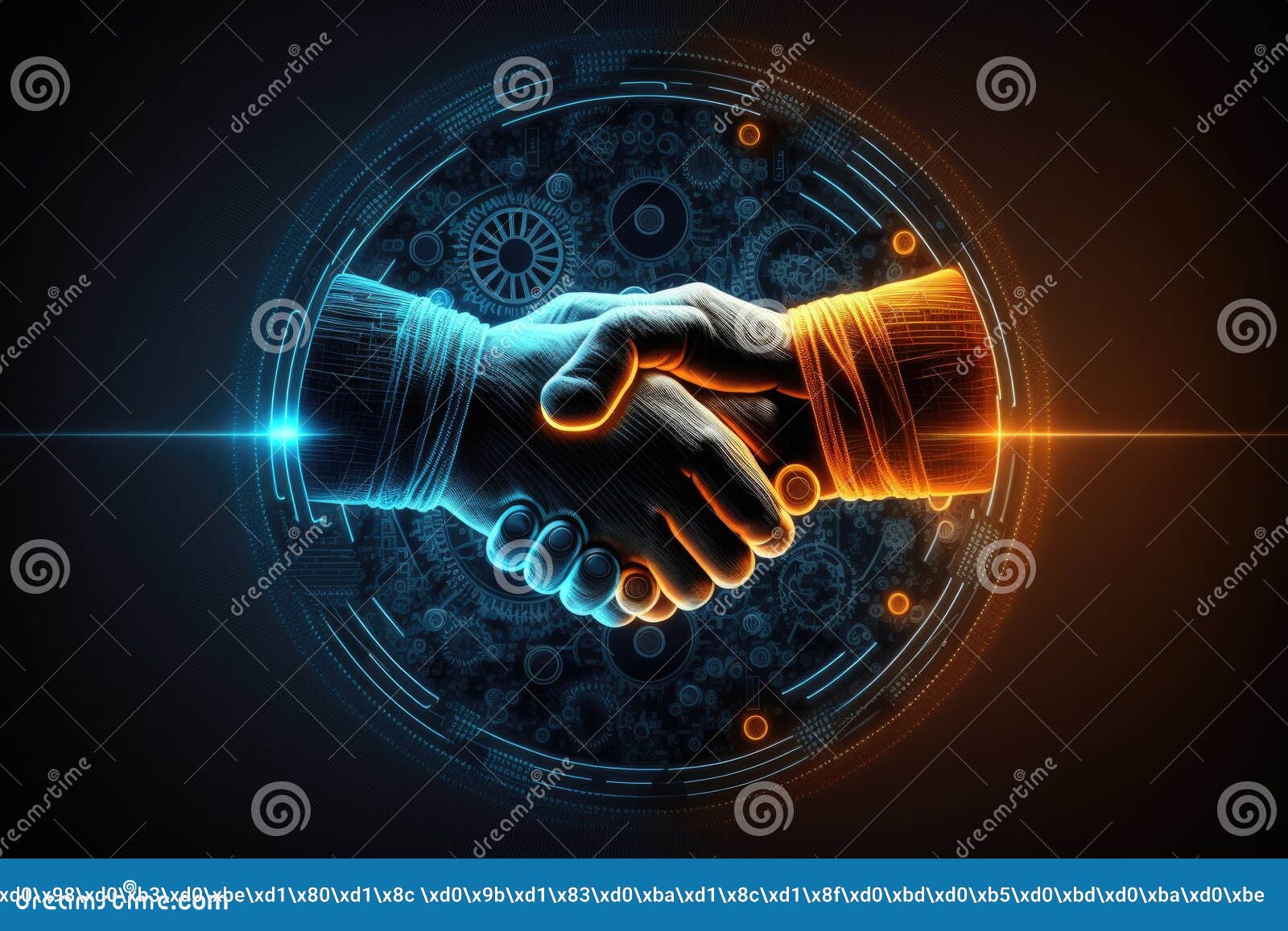 Shaking Hands at the Conclusion of a Business Deal. Ai Generative Stock ...