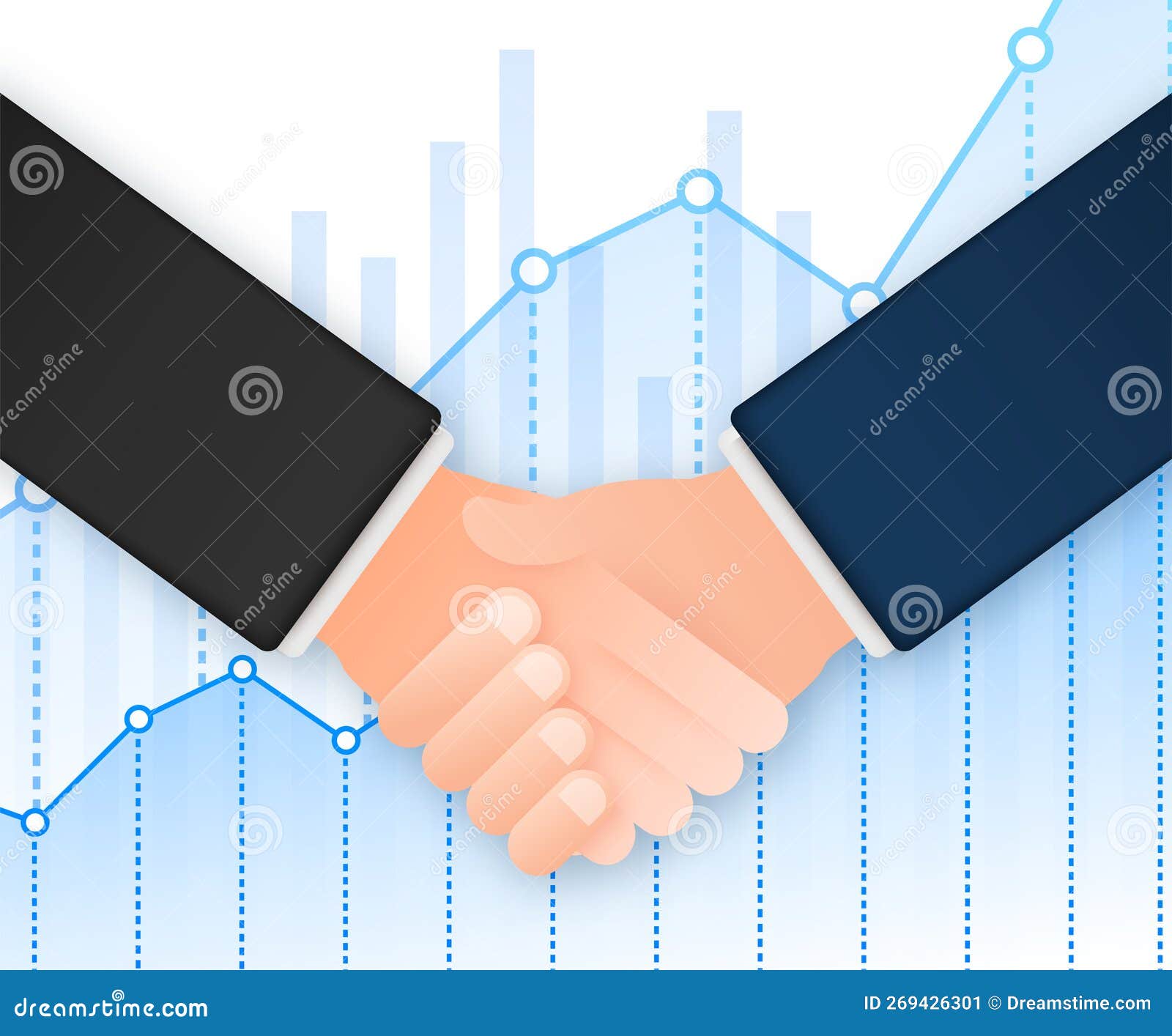 Shaking Hands. Contract Agreement. Successful Transaction. Vector Stock ...