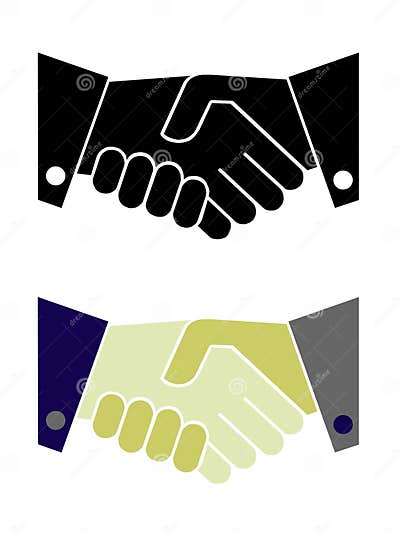 Shaking hands isolated stock illustration. Illustration of contract ...