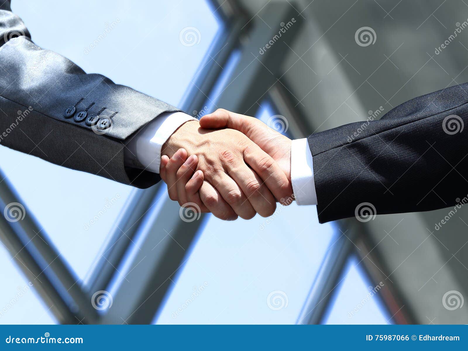 Shaking Hands in the Office at the Beginning of the Working Day Stock ...