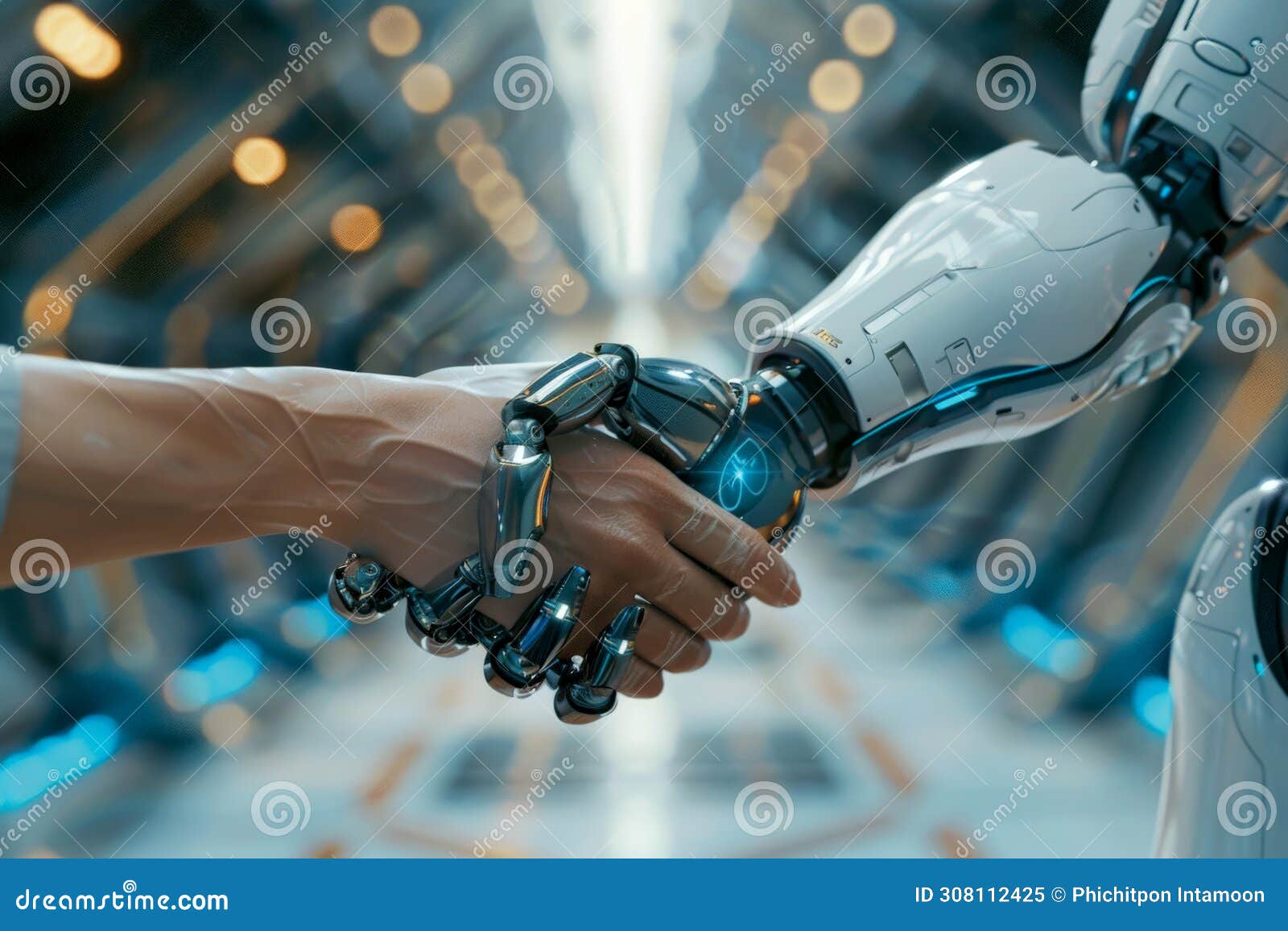 Shaking Hands between Robot and Human Partners or Friends. Generative ...