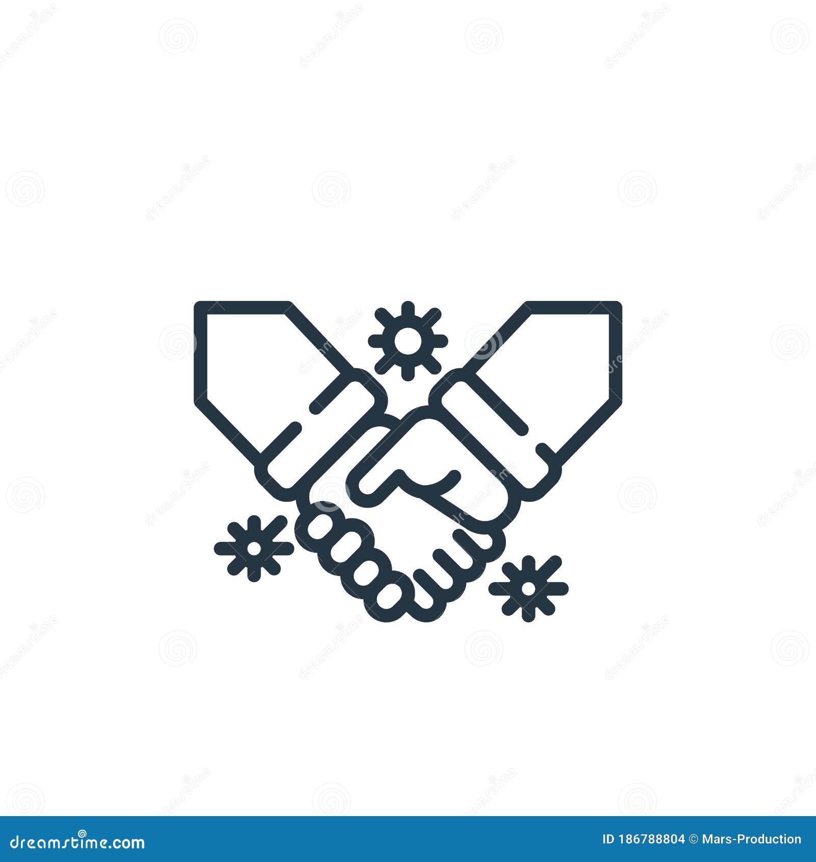 Shaking Hands Vector Icon. Shaking Hands Editable Stroke Stock Vector ...