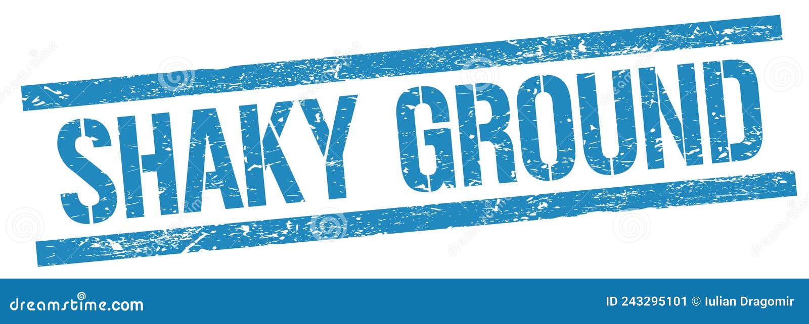 SHAKY GROUND Text on Blue Grungy Rectangle Stamp Stock Illustration ...