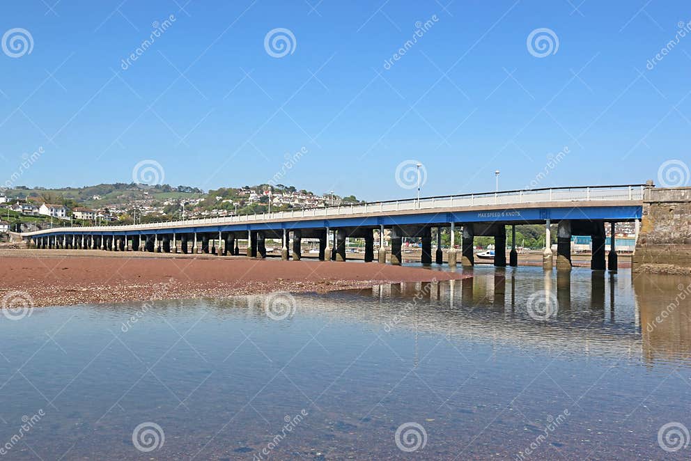 Shaldon Bridge Across the River Teign Stock Photo - Image of structure ...