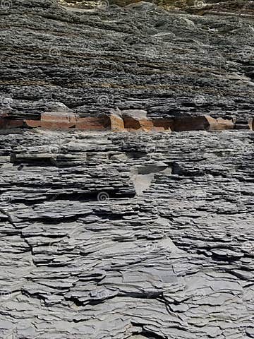 Shale Cliff stock photo. Image of sedimentary, layered - 94938780