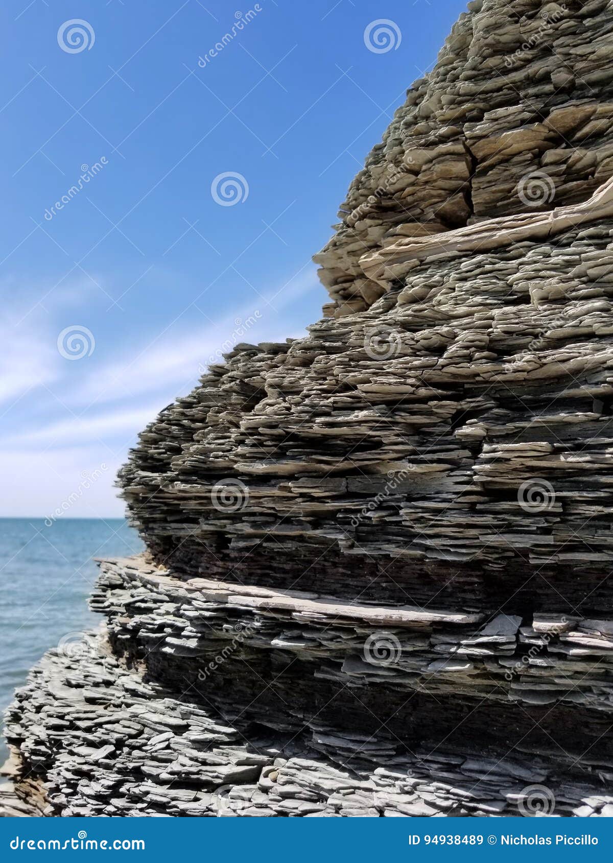 Shale Cliff stock image. Image of layered, geology, earth - 94938489