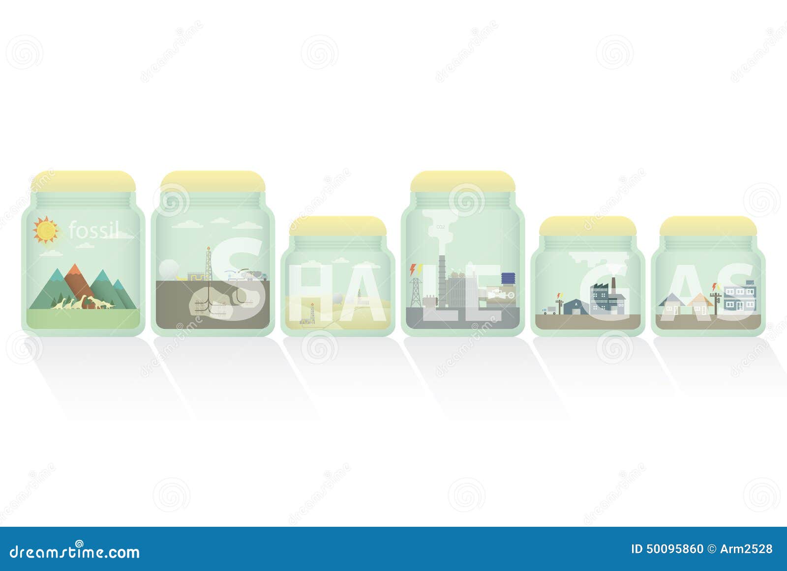 Shale gas in jar stock vector. Illustration of fracturing - 50095860