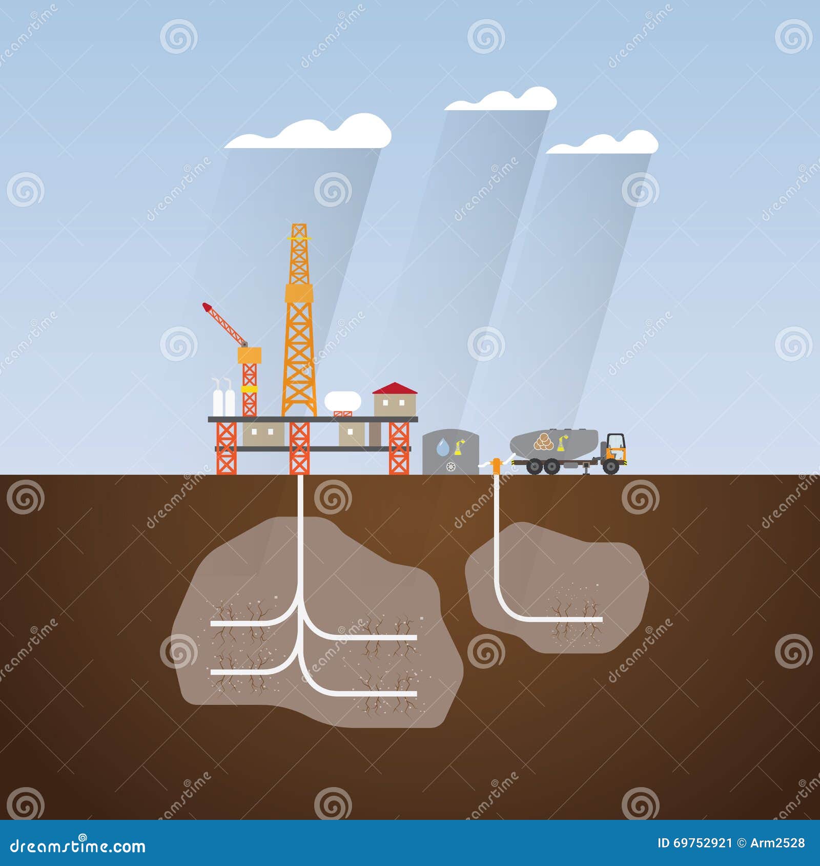 Shale Gas Cartoon Vector | CartoonDealer.com #69752921