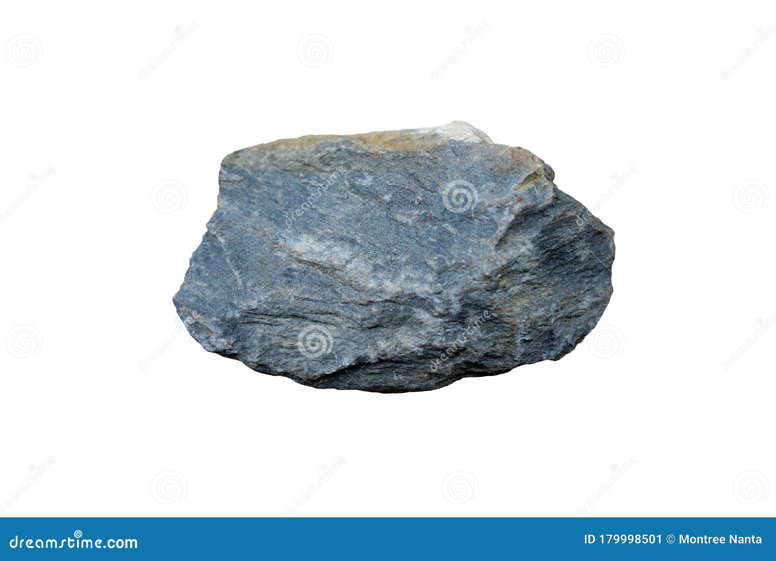 Shale Rock Isolated on a White Background. Stock Image - Image of ...
