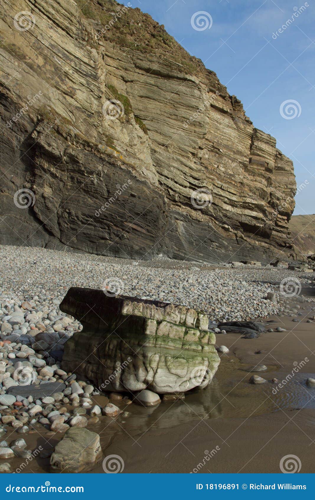 Shale rock cliff. stock image. Image of stone, shale - 18196891