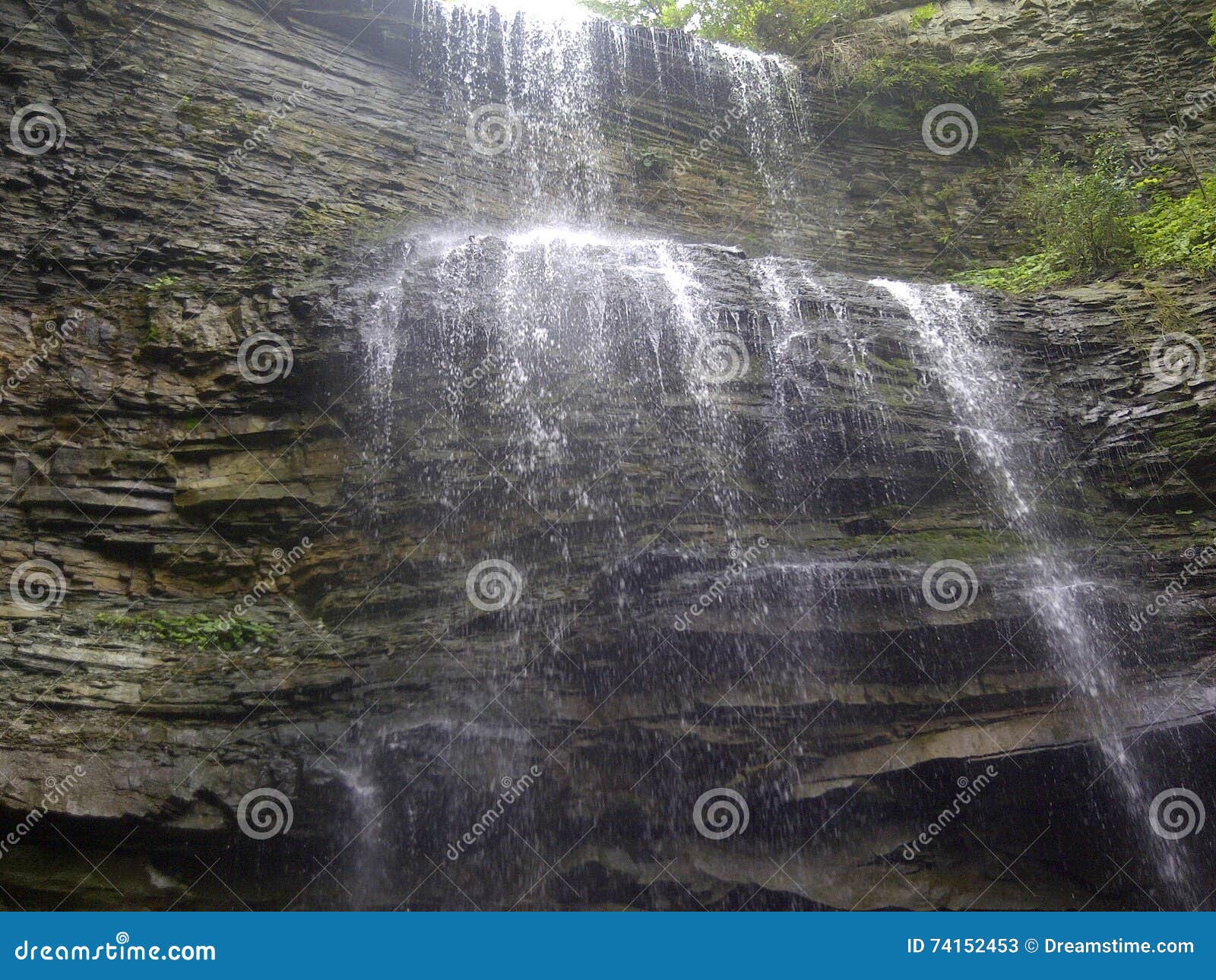 Shale waterfall stock image. Image of rocks, shale, greenery - 74152453