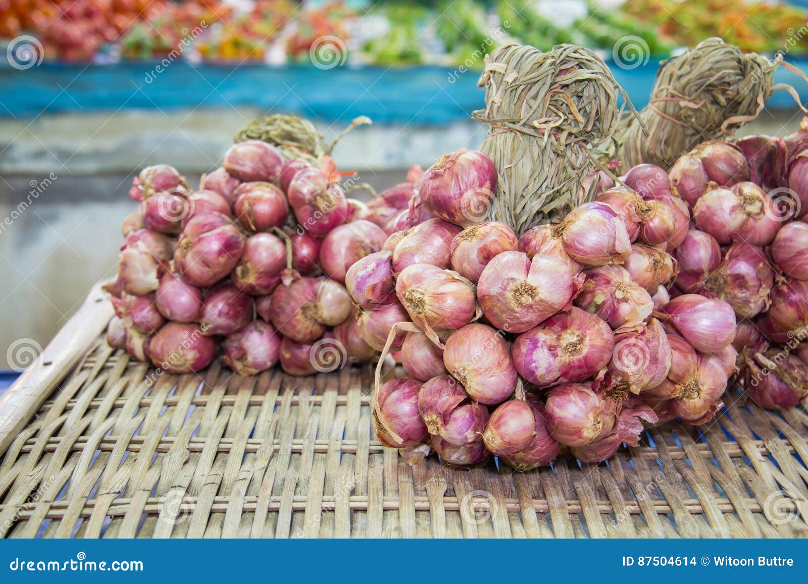 Shallot Onions a Group on Wood Stock Photo - Image of salad, onion ...