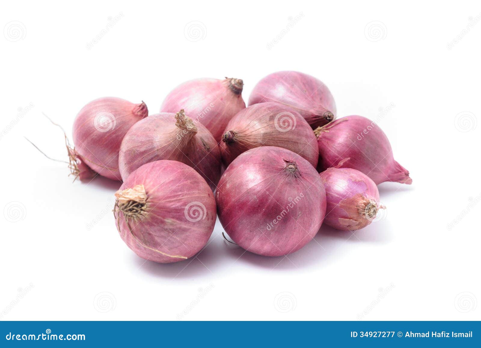 Shallots, Raw and Uncooked on White Background Stock Image - Image of ...