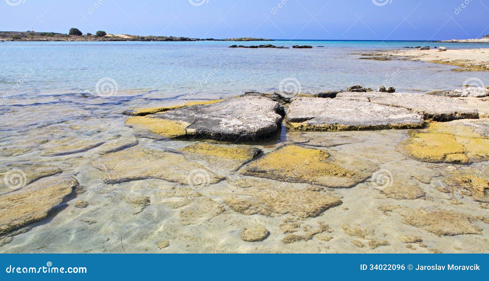 Shallow Clear Sea at Elafonisi, Crete Stock Photo - Image of crete ...
