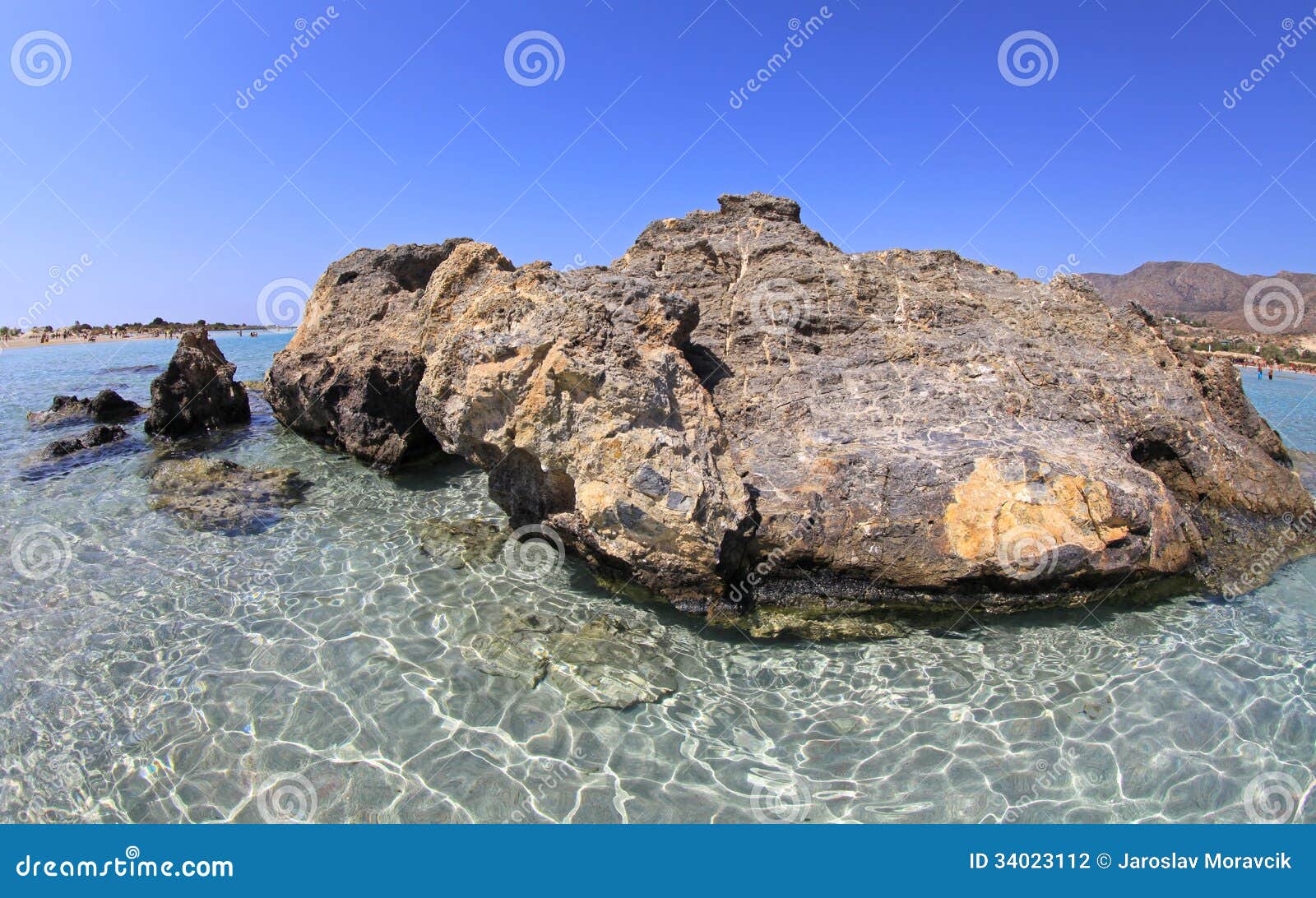 Shallow Clear Sea at Elafonisi, Crete Stock Photo - Image of protected ...