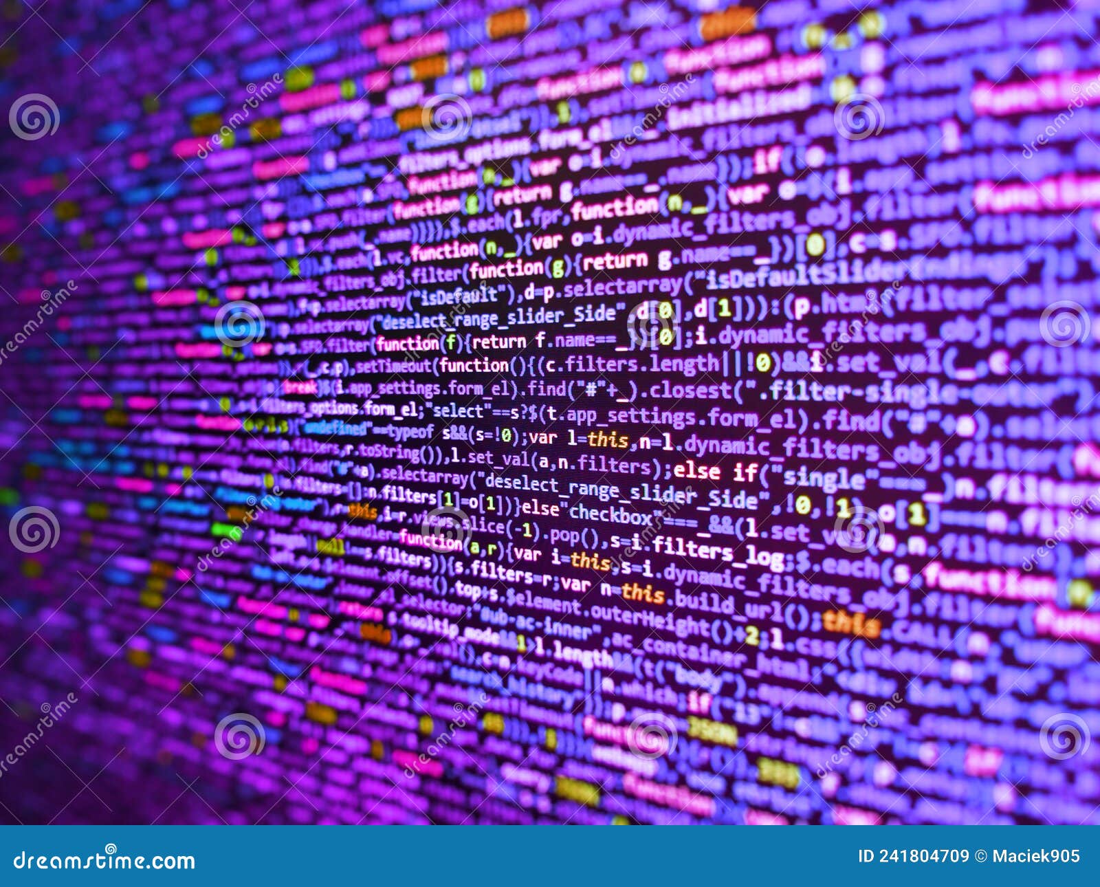 Shallow Depth Of Field Effect Developer Working On Program Codes In Office Coding Programmer