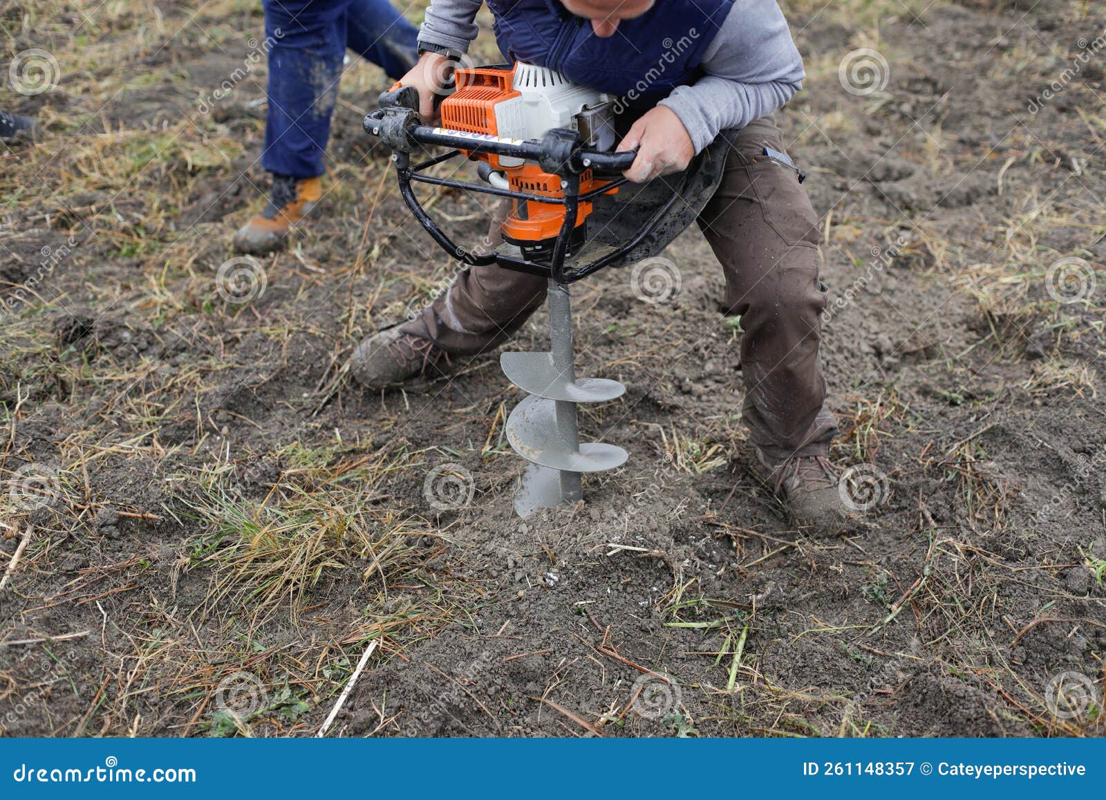 Shallow Depth of Field Selective Focus Details with a Man Using a Hand ...