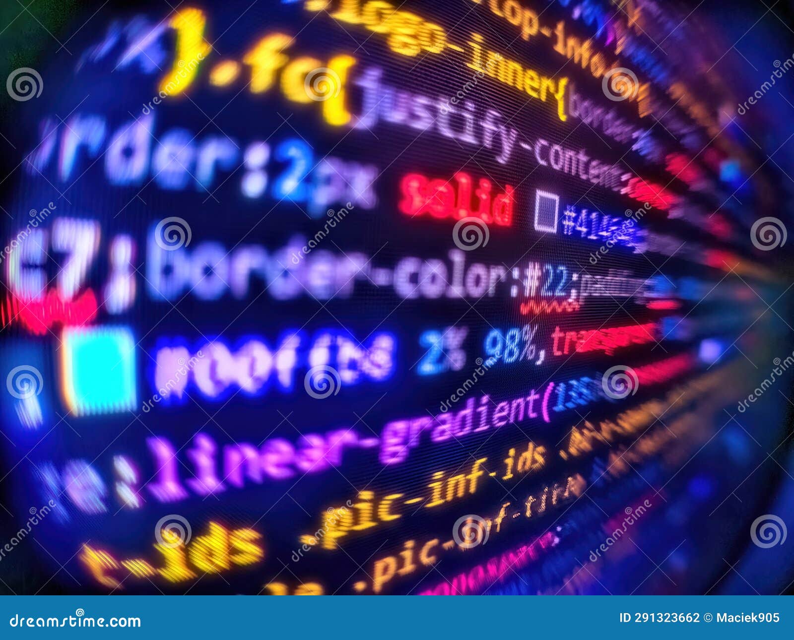 Shallow Depth Of Field Selective Focus Effect Computer Virus Concept Programming Code