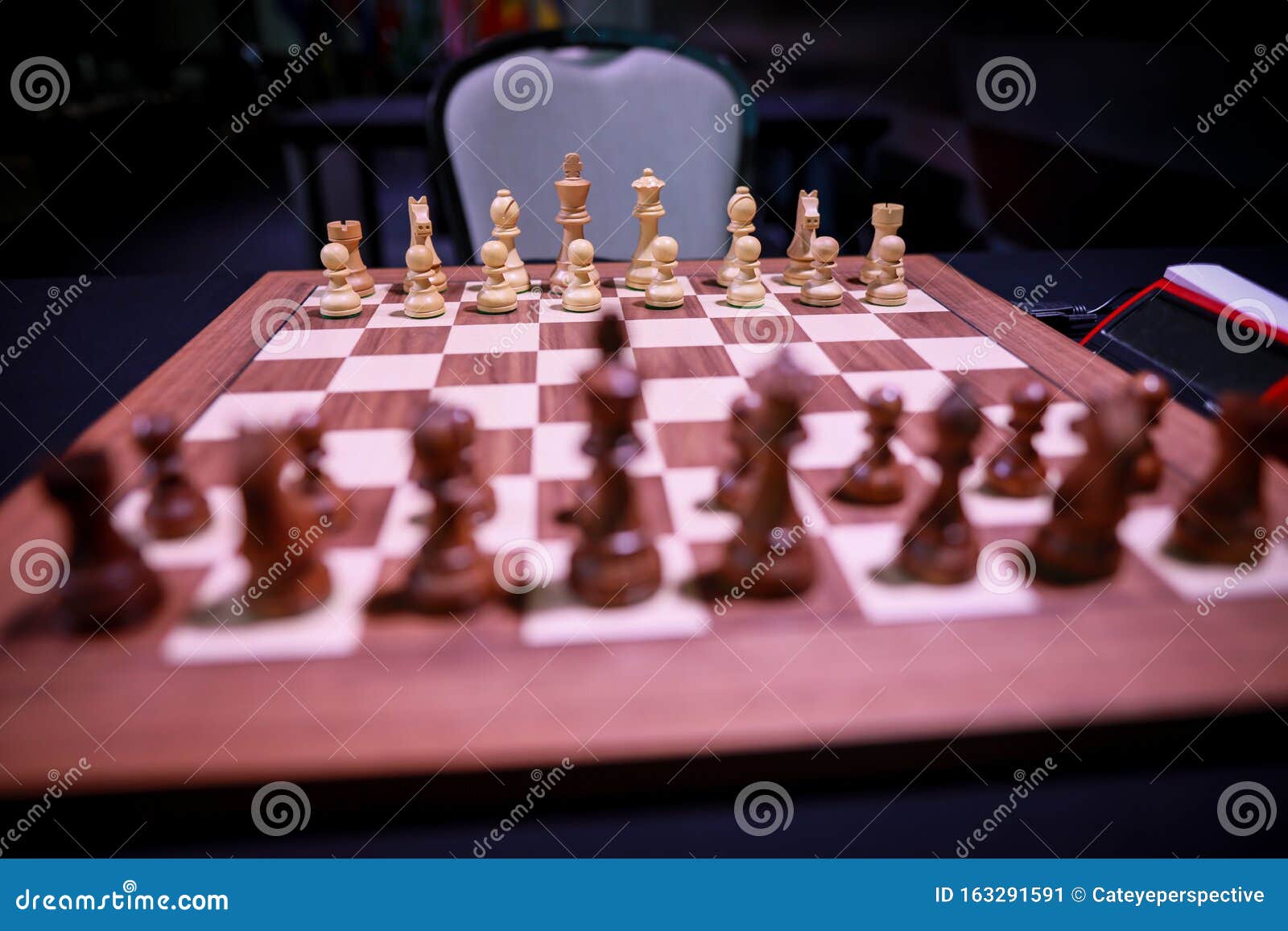 Shallow Depth of Field Selective Focus Image with Wooden Chess Pieces ...