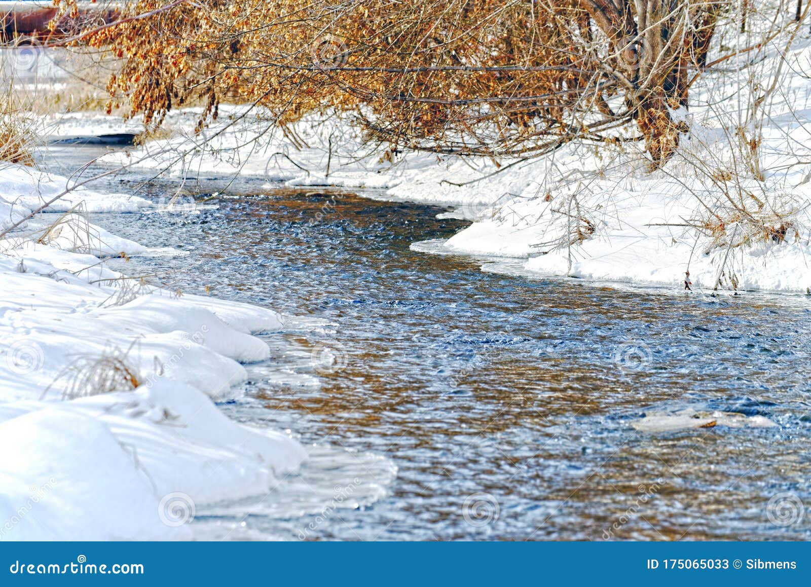 Spring Streams From Snow Melting In Spring Flow Eroding Soft Soils And ...