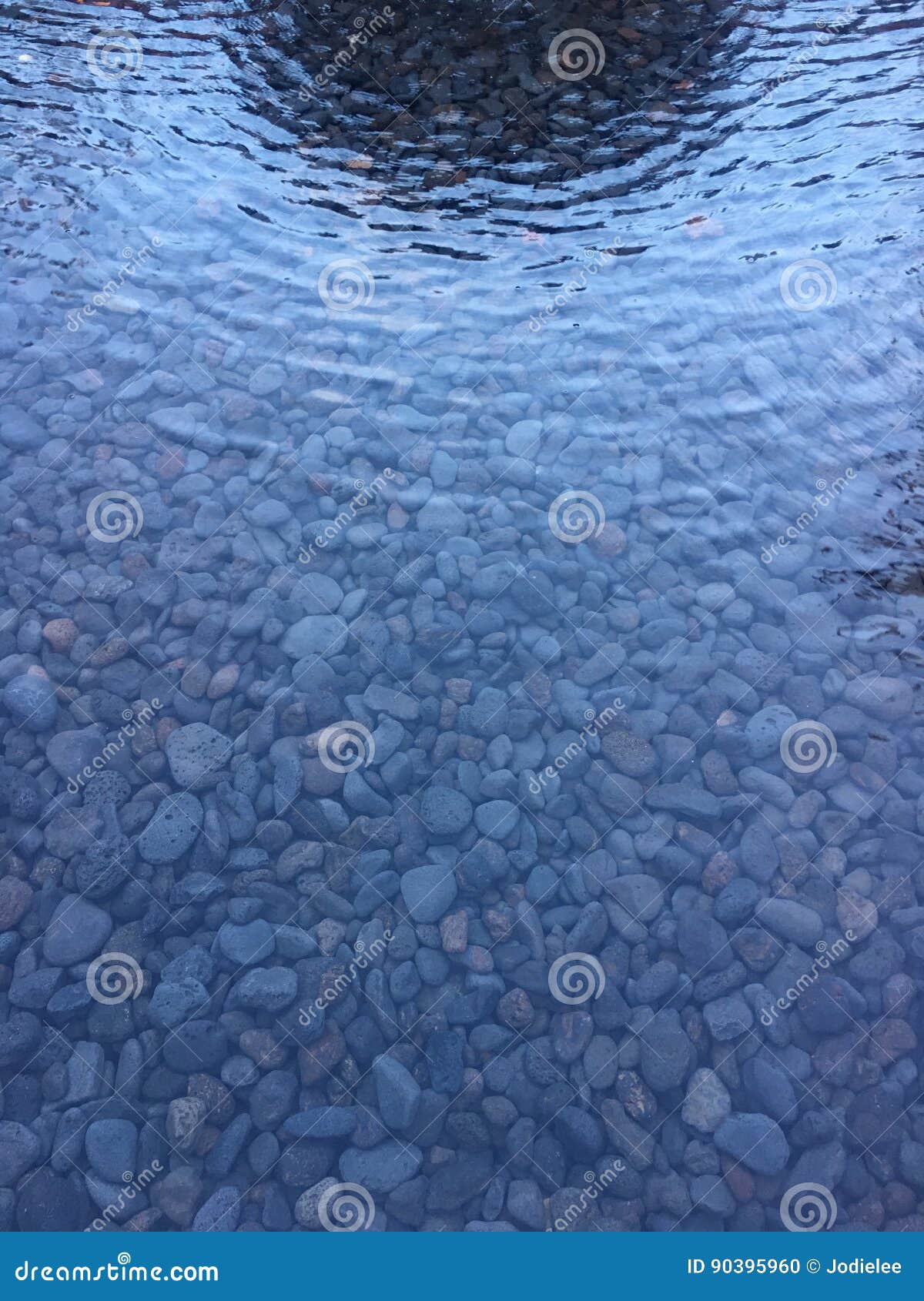 Shallow Pond with Pebbles Visible Stock Photo - Image of ripples, open ...