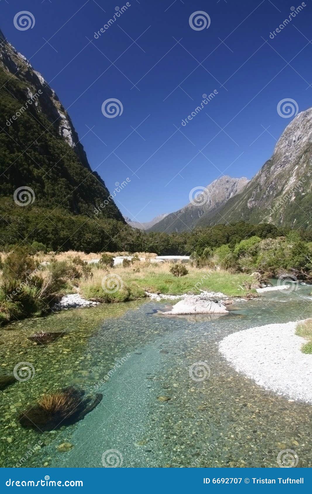 Shallow river in mountains stock image. Image of wilderness - 6692707