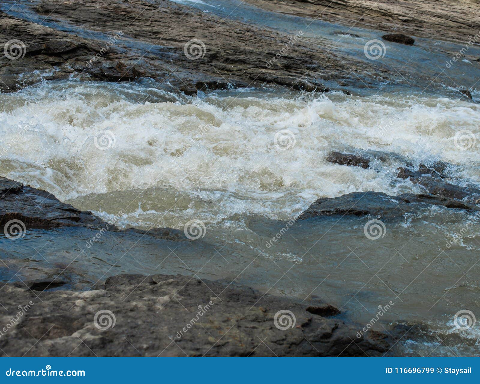 Shallow Stone Rapids of a Mountain River Stock Image - Image of fresh ...