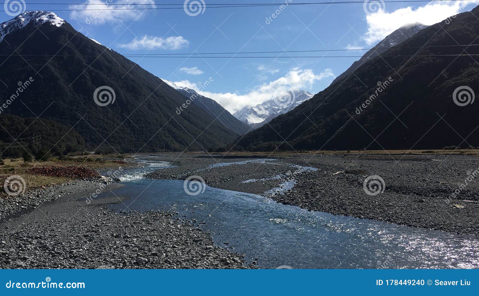 Shallow Stream Flowing Through A Canal In The Park Royalty-Free Stock ...