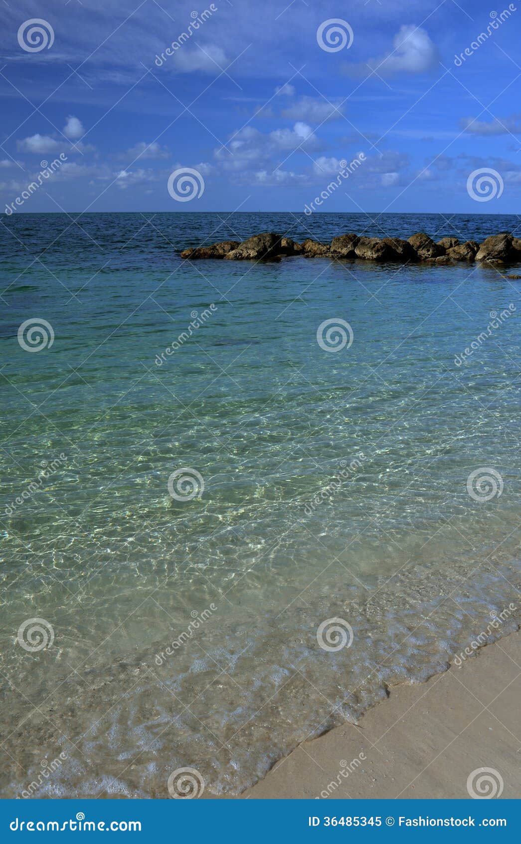Shallow Tropical Water and Sandy Beach Stock Image - Image of sandy ...