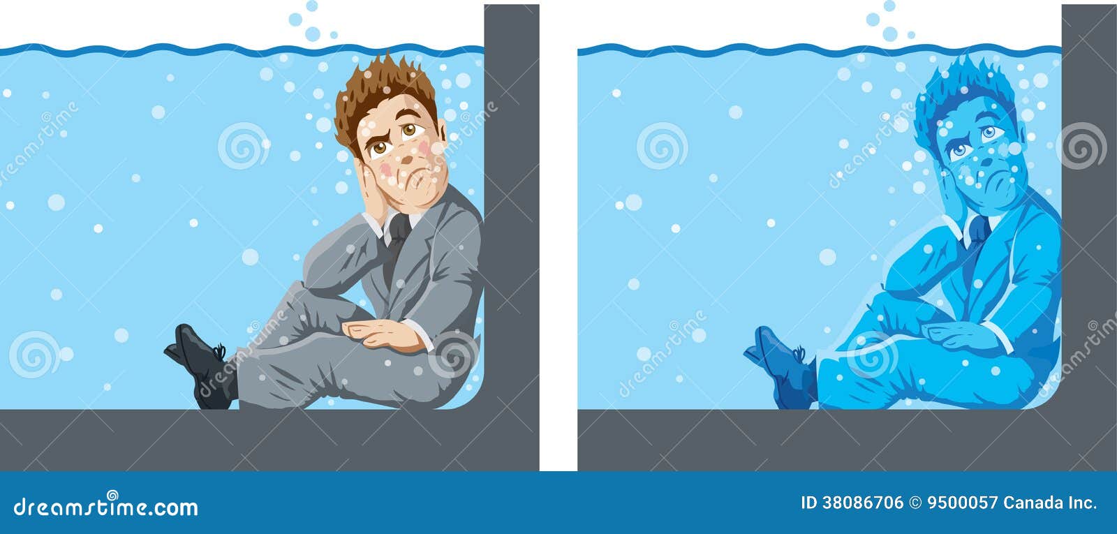 In Shallow water stock vector. Illustration of thinking - 38086706