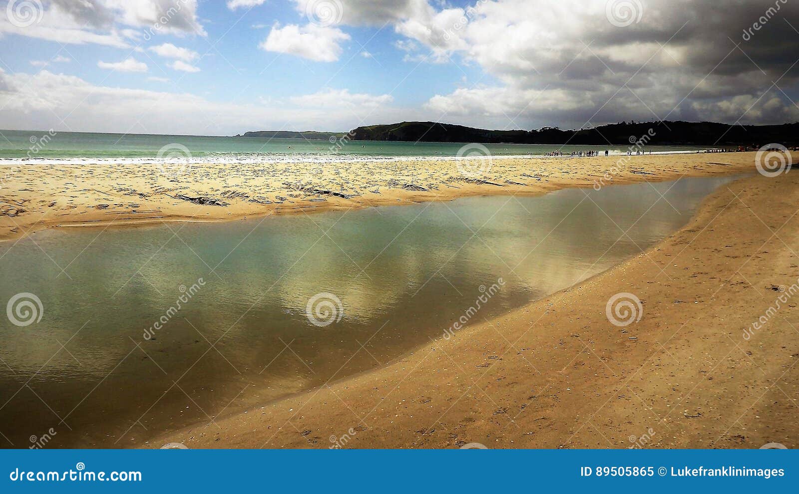 Shallow Water Beach Trough stock image. Image of reflections - 89505865