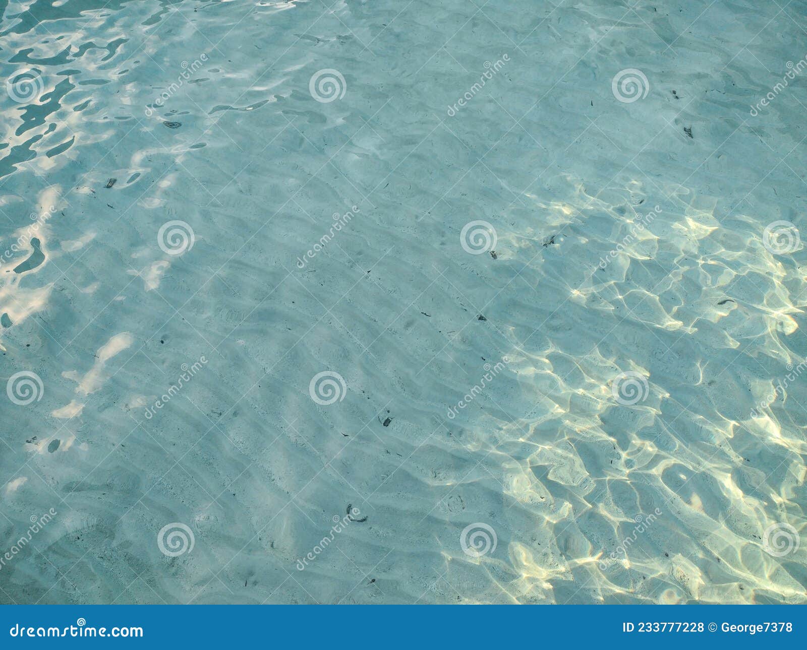 Shallow Water Texture with Reflections in Sandy Lagoon Stock Photo ...