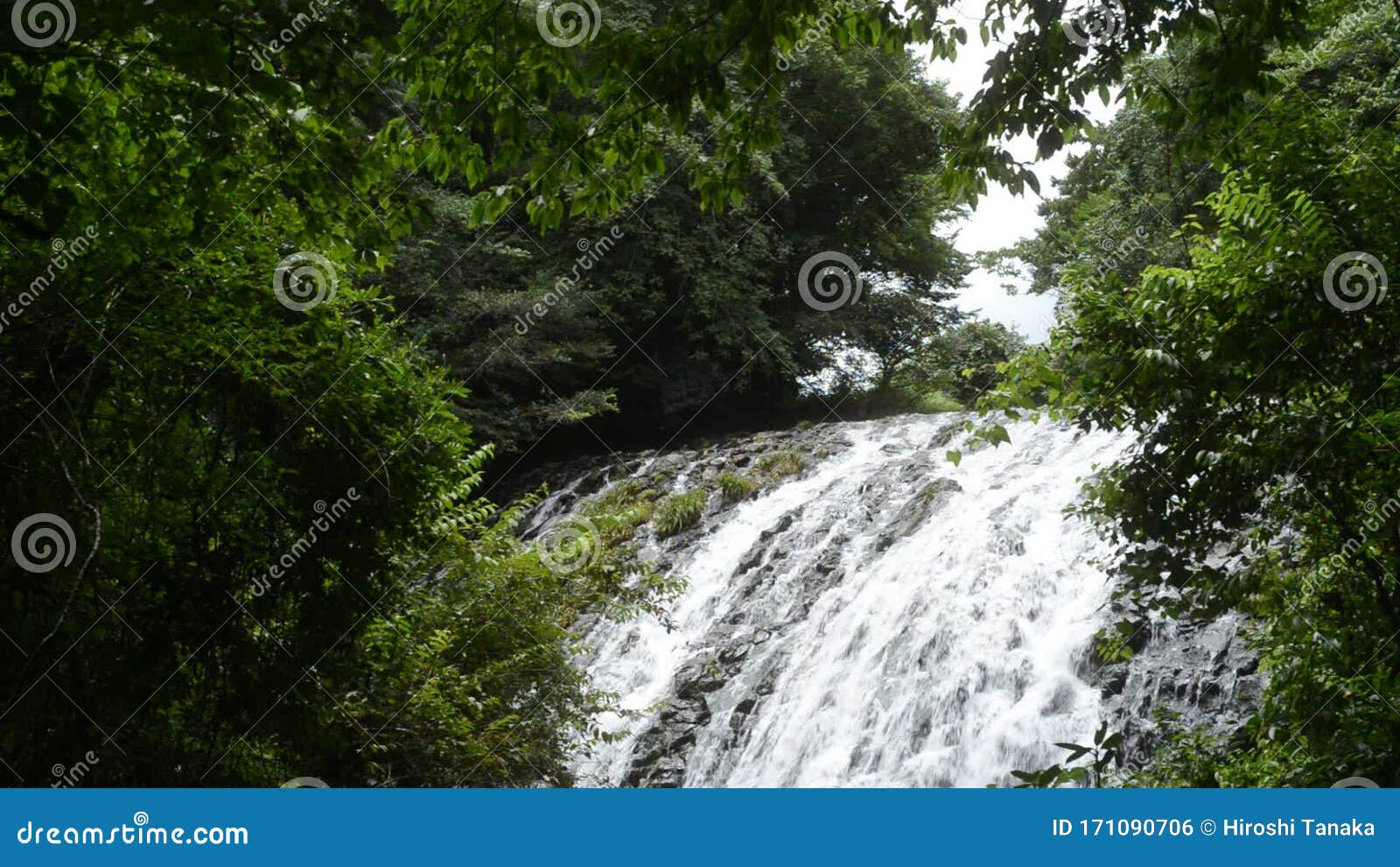 Shallow Waterfall Flowing Down Stock Footage - Video of natural ...