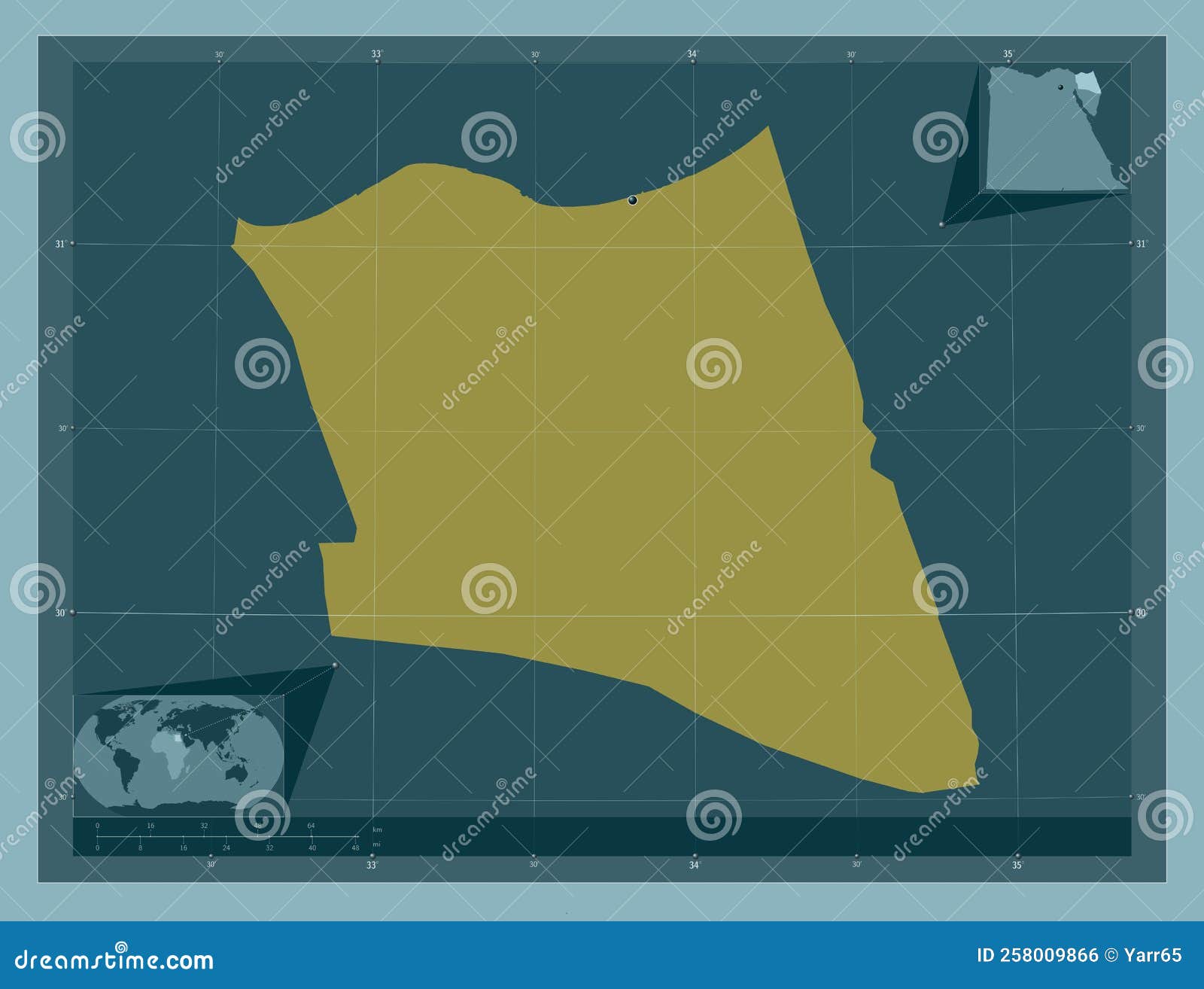 Shamal Sina , Egypt. Solid. Major Cities Stock Illustration ...