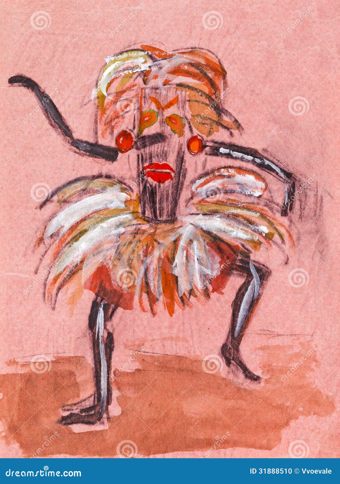 Shaman In Ritual Mask Royalty-Free Stock Photo | CartoonDealer.com ...