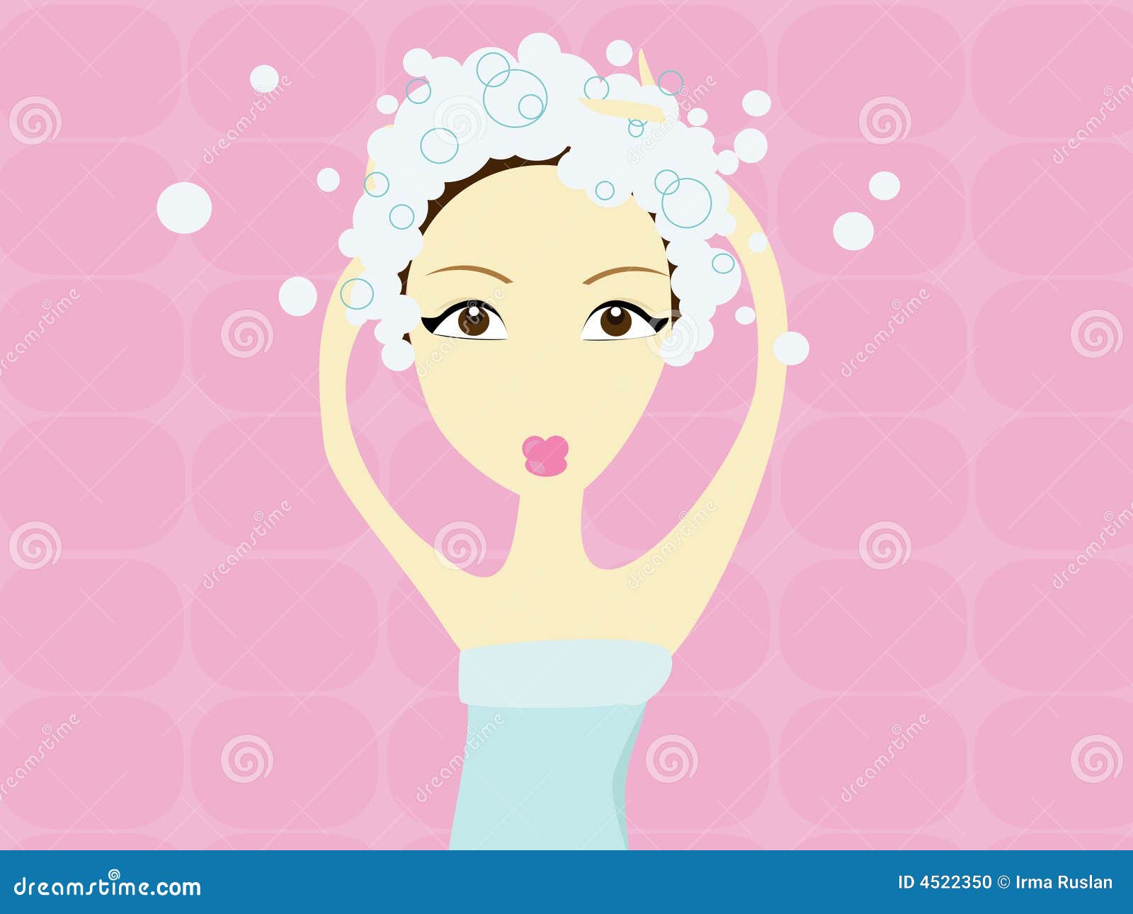 Shampoo stock vector. Illustration of blue, pink, suds - 4522350