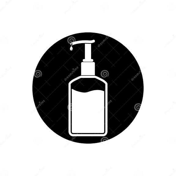 Shampoo Bottle Icon. Rounded Button Style Editable Vector EPS Symbol ...