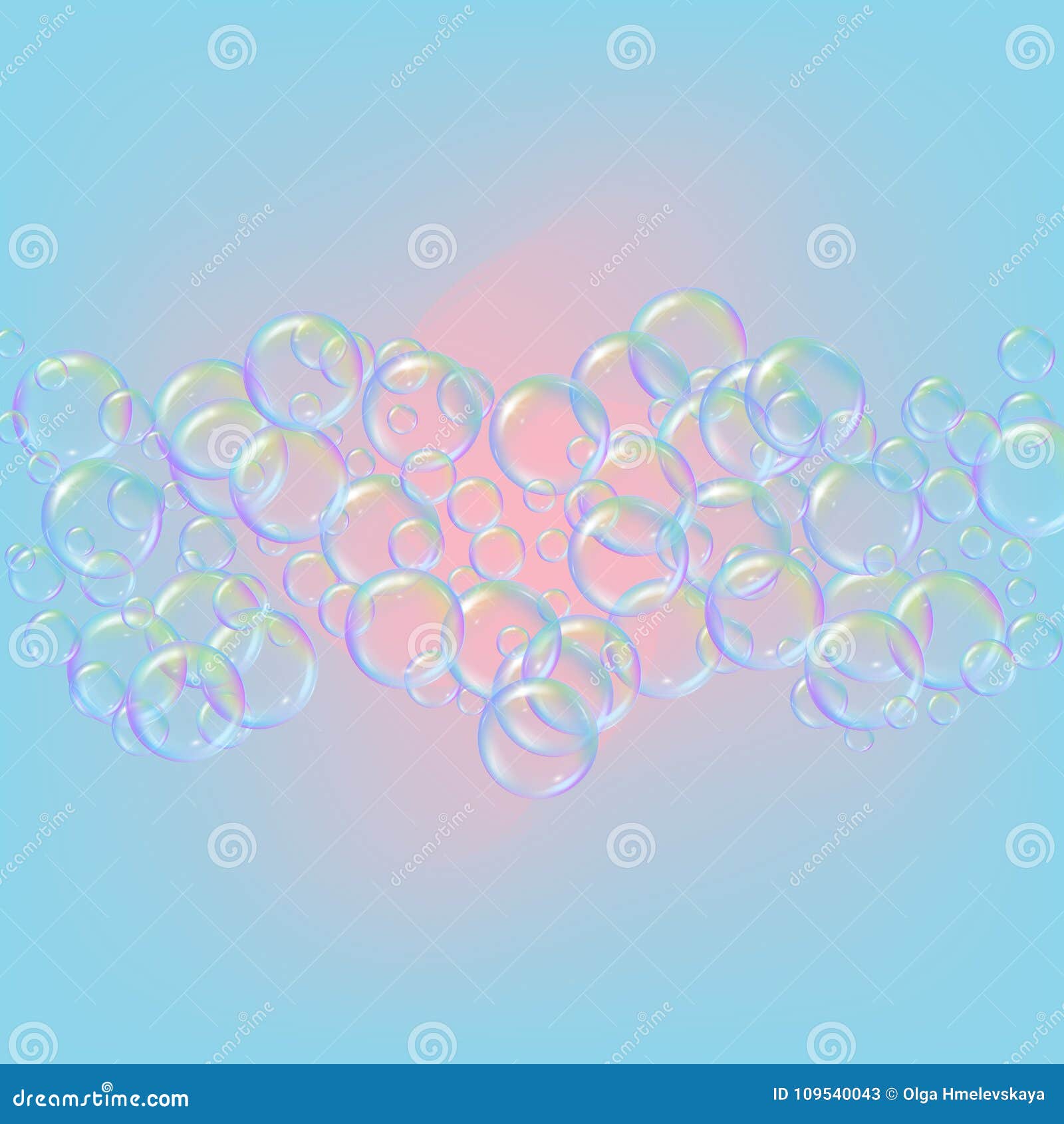 Shampoo Bubbles on Gradient Background Stock Vector - Illustration of ...