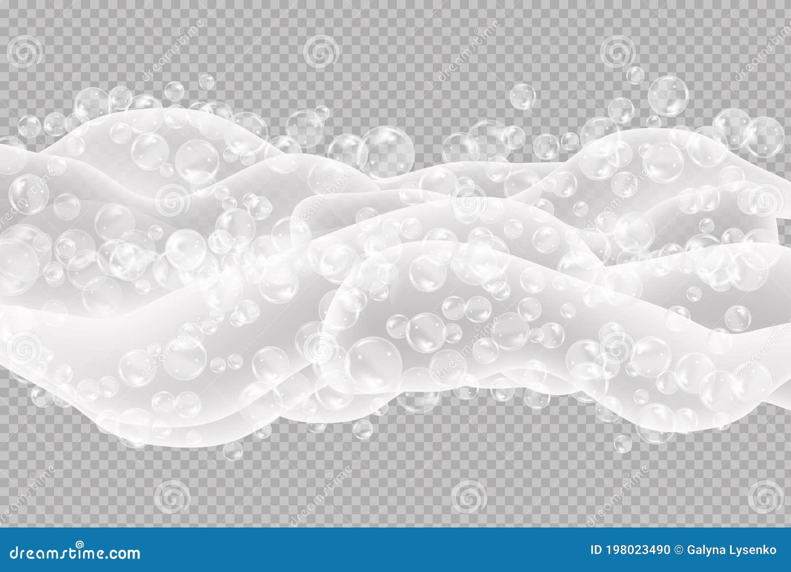 Shampoo Bubbles Texture.Bath Lather Vector Illustration and Shampoo ...