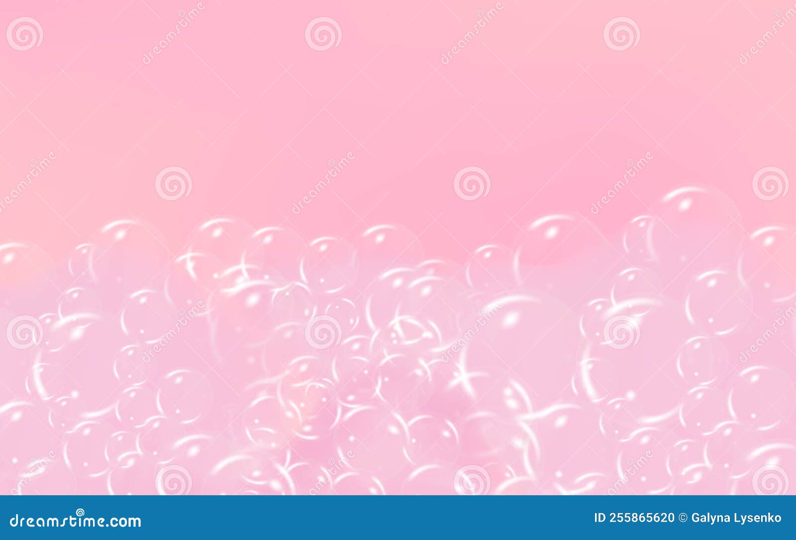 Set of Bath Pink Foam Isolated on Transparent Background. Shampoo ...