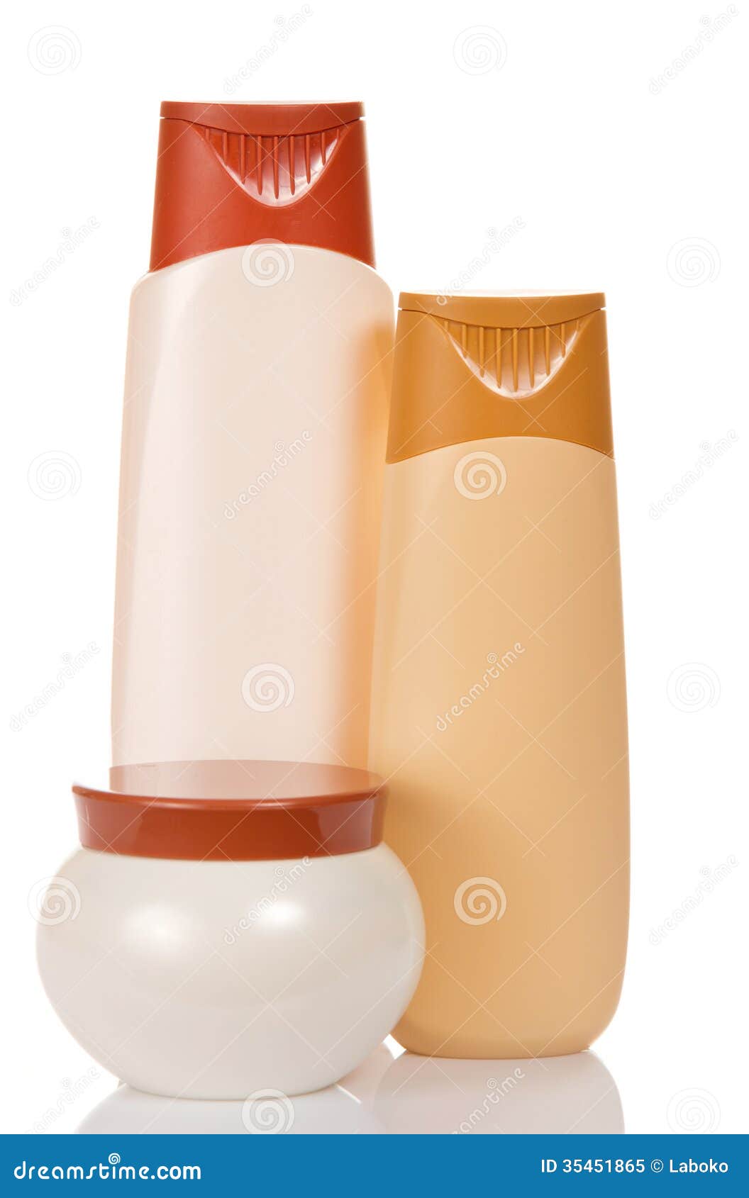 Shampoo, Face Cream and the Shower Gel Stock Image - Image of milk ...
