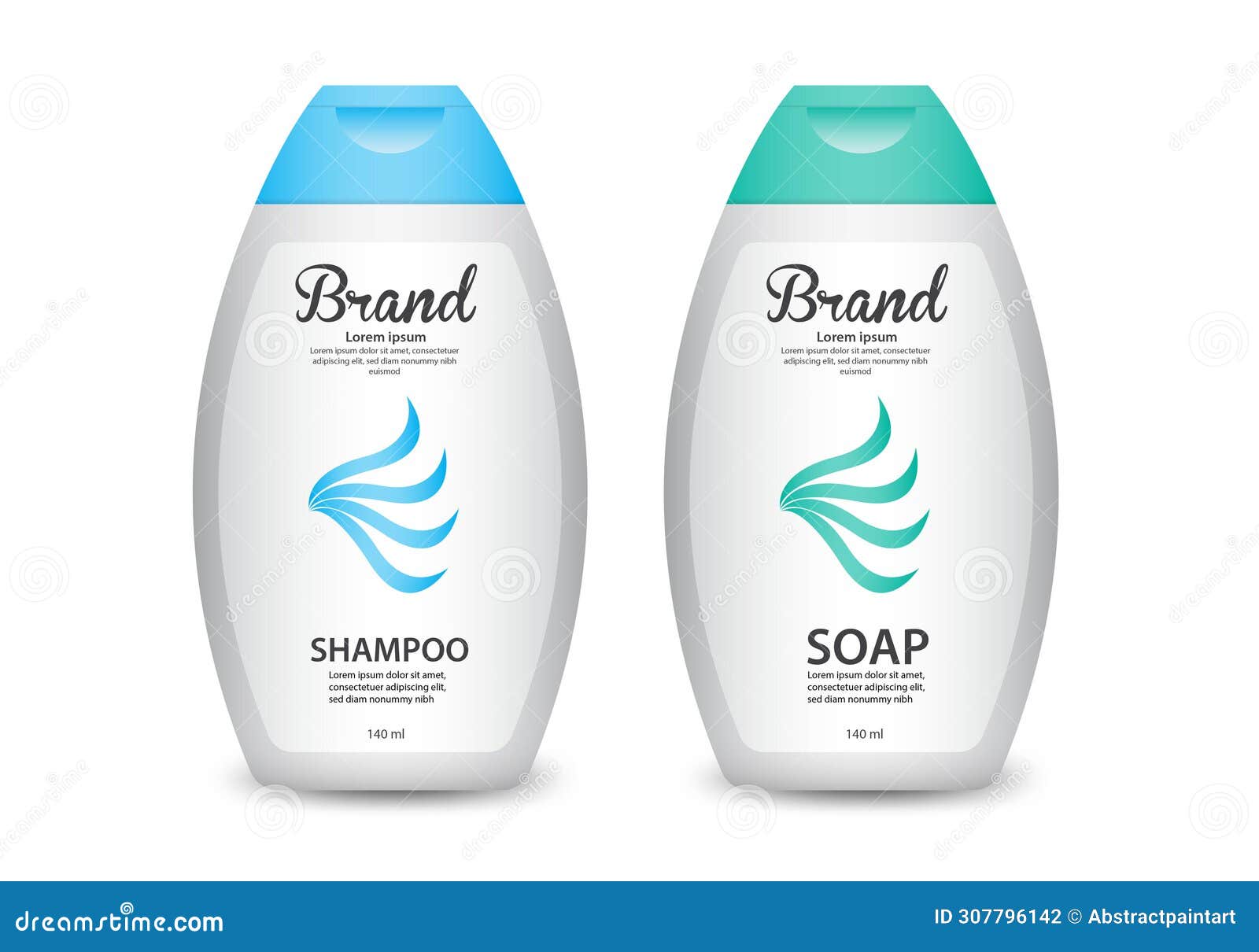 Shampoo Packaging Template Vector, Soap Packaging Label Design ...