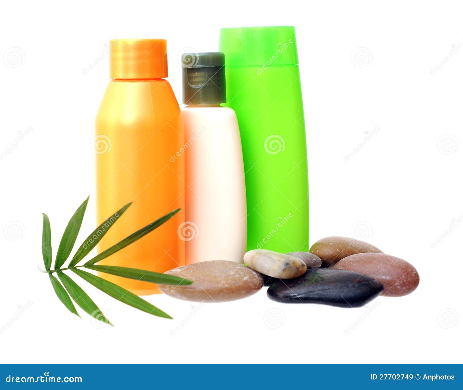 Shampoo and pebbles stock image. Image of shampoo, leave - 27702749