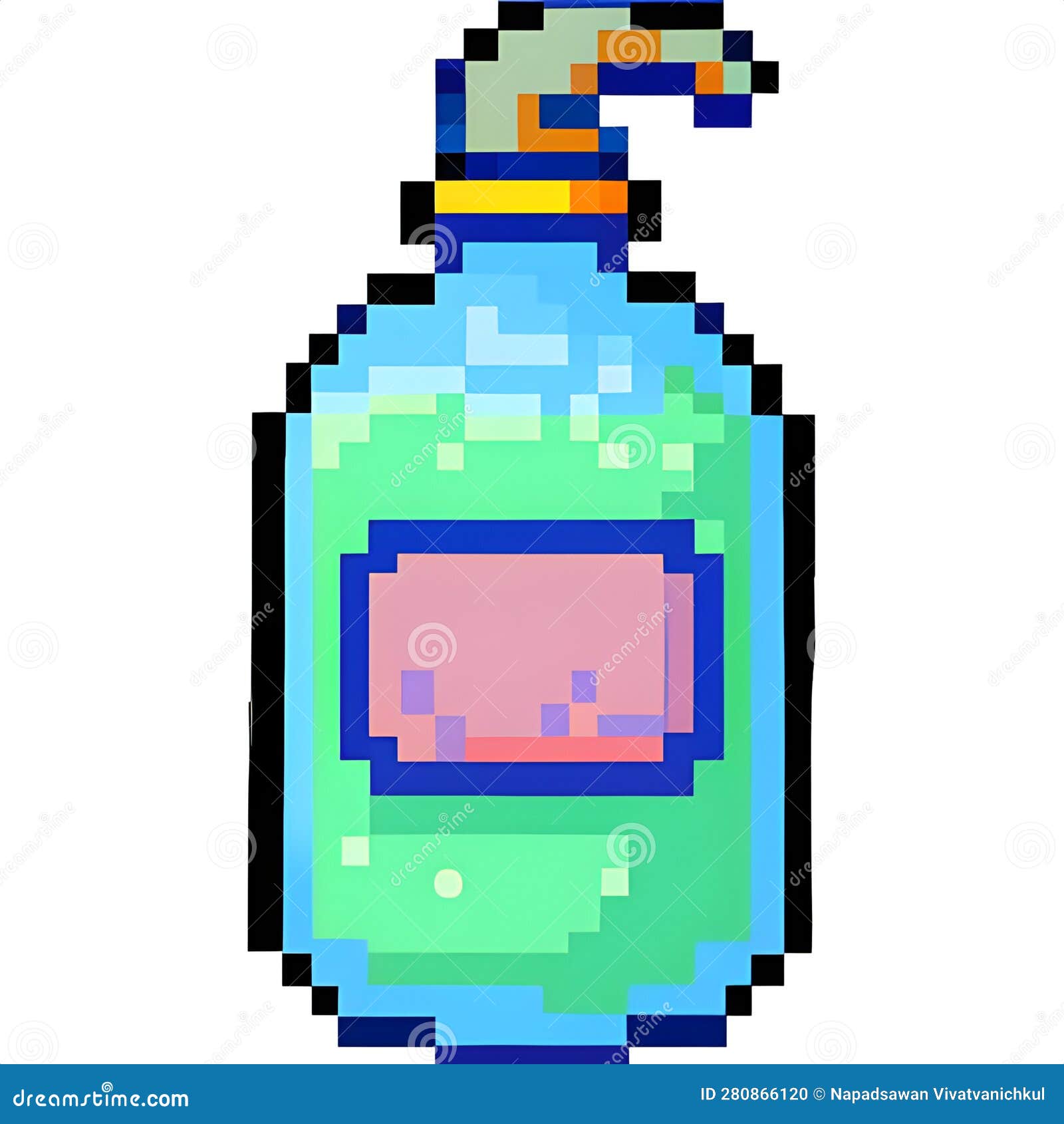 Shampoo Pixel Art. Ai Generativo. Ilustração Stock - Ilustração de ...